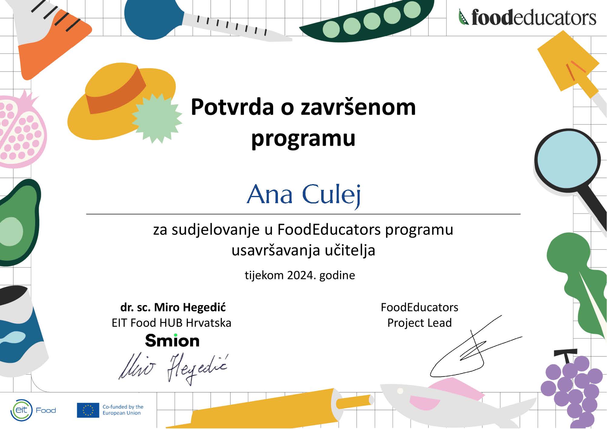 Projekt: FoodEducators – Gimnazija AGM – Zabok